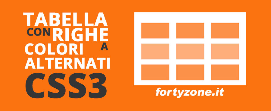 Tabella con Righe a Colori Alternati con CSS3